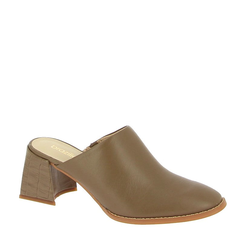Brazilio 56002 Taupe Mule | Women's Slip Ons