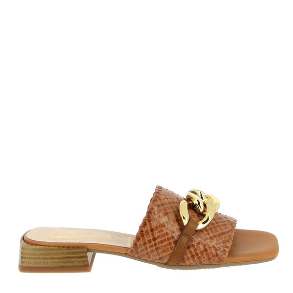 Quait 22676 Tan Heeled Slide | Women's Slip Ons