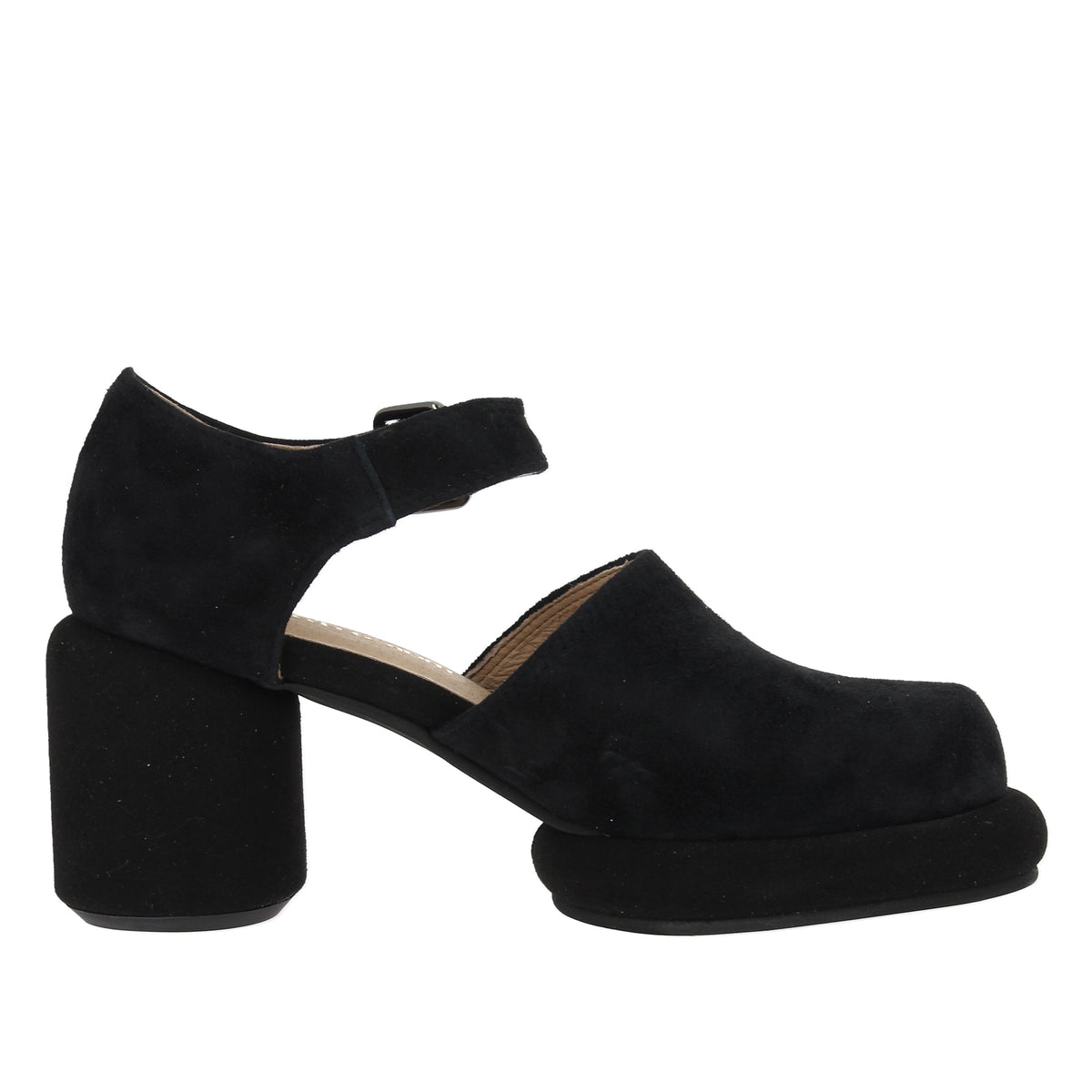 Marco D'Alessi 242003 Black Suede Platform Shoe