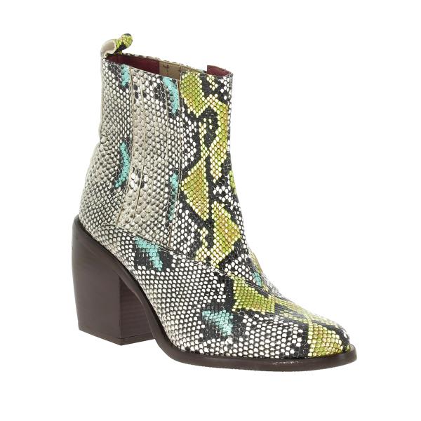 Torretti 8204 Lime Snake High Heel Ankle Boot